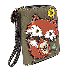 Chala Fox Zip-Around Wallet/Wristlet, Gift for Fox Lovers