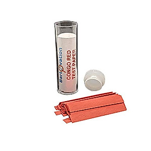 Congo Red Test Paper [Vial of 100 Strips] for Qualitative Narrow-Range pH 3.0 to 5.2 Tests