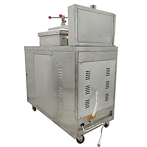 Banfluxion 110V CNC High Pressure Fried Chicken Stove 45L Commercial Deep Fryer Stainless Steel Fried Duck Chicken Stove with Liquefied Petroleum Gas and Triple Safety Valve Protection