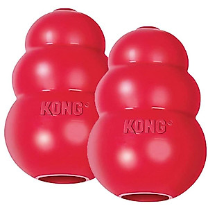 KONG Classic Medium Dog Toy Red Medium Pack of 2