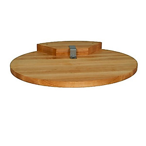 John Boos Block CCS24180125 Corner Counter Saver Maple Wood Oval Cutting Board with Juice Groove, 24 Inches x 18 Inches x 1.25 Inches