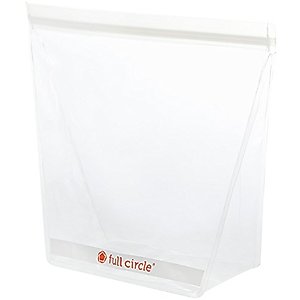 Full Circle ZipTuck Reusable Plastic Storage Bag, Clear