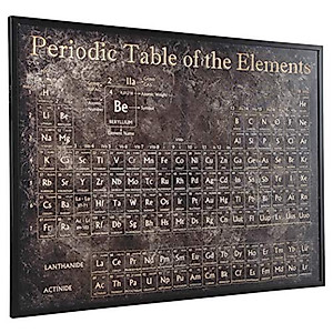 Signature Design by Ashley Marja Vintage Framed Perodic Table Canvas Wall Art, 48 x 36, Black