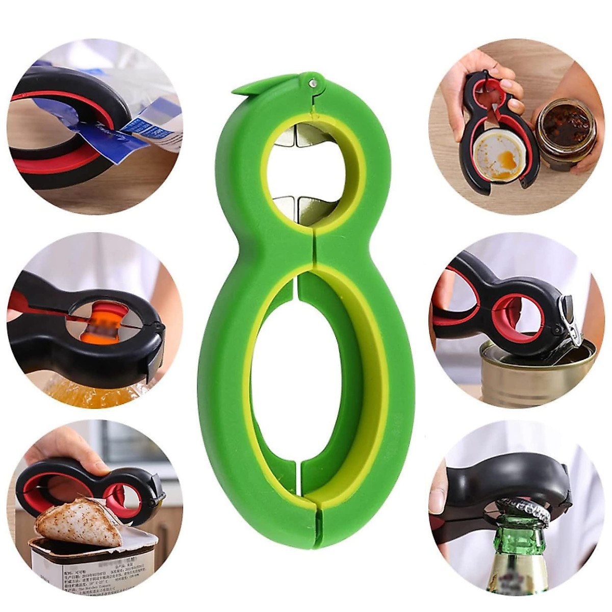 Draduo Jar Opener|Bottle Gripper Opener | Multi Bottle Opener | with Silicone Handle Easy to Use for Weak, Senior, Arthritis Hands.(green and yellow)