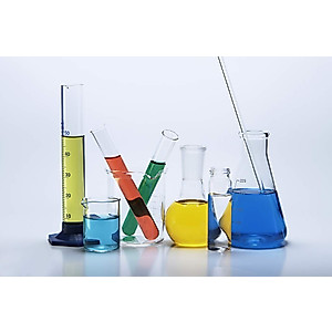 4PCS Glass Stir Sticks Lab Glass Stirring Rod 8"X2 10"X2 with Both Ends Round and 2PCS Glass Graduated Droppers 4"X2 for Science Lab, Kitchen Science Education (6)