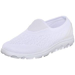 Propét Womens TravelActiv Slip On Walking Walking Sneakers Shoes Casual - White - Size 12 2E