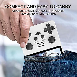 Handheld Games Retro Game Console 64G TF Card Buit in Games and Emulators Video Come Consoles 3.5 Inch IPS 640*480 Screen Support Linux System-White