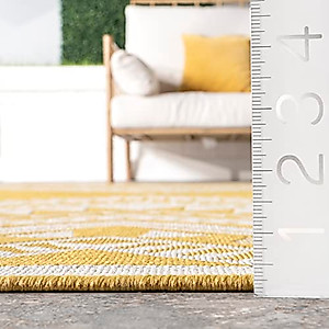 nuLOOM Ranya Tribal Indoor/Outdoor Area Rug, 8' x 10', Yellow
