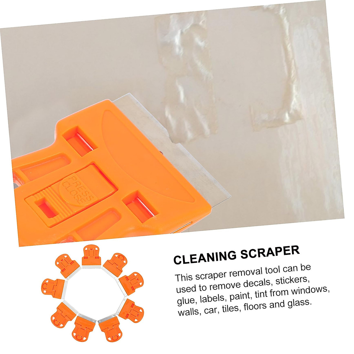 PRETYZOOM 10pcs Cleaning Blade Car Film Scraper Mini Razor Blades Razor Scraper Tool Razor Paint Scraper Utility Blade Scraper Tool Ice Scraper Windshield Scraper Gasket Window Plastic