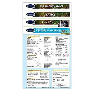 Permacharts Physics Reference Guides- High School Physics Quick Reference Guide - 4 Chart Bundle