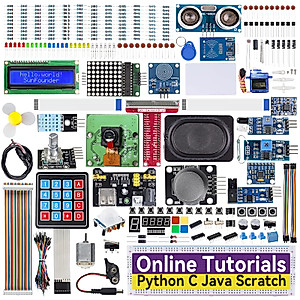 SunFounder Raspberry Pi Ultimate Starter Kit for Raspberry Pi 4B 3B+ 400 with PiCrawler AI Robot kit for Raspberry Pi