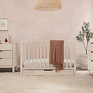 Carter's by DaVinci Colby 4-in-1 Convertible Crib with Trundle Drawer in Washed Natural, Greenguard Gold Certified, Undercrib Storage