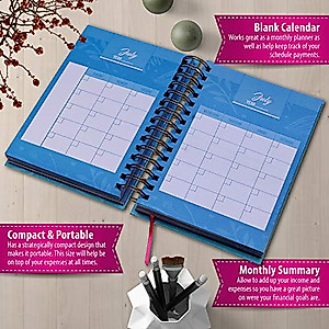 Budget Planner & Monthly Bill Organizer Book - (Non-Dated) Budget Book and Expense Tracker Notebook– Financial Planner Bundled with Cash Envelopes