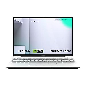 GIGABYTE AERO 14 OLED: 14.0" 16:10 Thin Bezel 2.8K QHD+ 2880x1800 90Hz OLED, NVIDIA GForce RTX 4050 GPU 6GB GDDR6, Intel Core i7-13700H, 16GB DDR5 RAM, 1TB SSD, Win11 Home (AERO 14 OLED BMF-72USBB4SH)