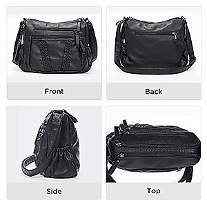 VOLGANIK ROCK Crossbody Bag for Women with Tassel Ladies Soft PU leather Purses and Handbag Pocketbooks