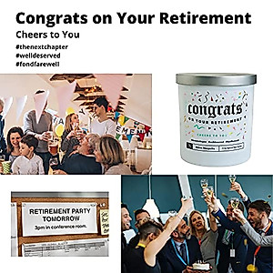 MomentsAglow Premium Soy Candle Gift - Retirement Going Away Women Men Employee Retiree Coworker Corporate Office. Includes Coordinating Lid + Gift Box: Melon Margarita