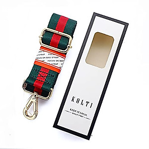 Kolti Purse Strap Replacement Fashion Style Multicolor Crossbody Strap for Handbags Purse Making Accessory, Colorful Style