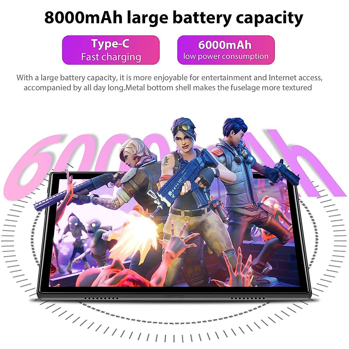 AOYODKG Android 11 Tablet 10 Inch, 4GB RAM 64GB ROM 128GB ROM Expand, Octa Core 1.6GHz Google GMS Certified Tablets, Dual Camera 5G WiFi 1280x800 Full HD IPS PC with Keyborad Mouse Stylus, AYO-9