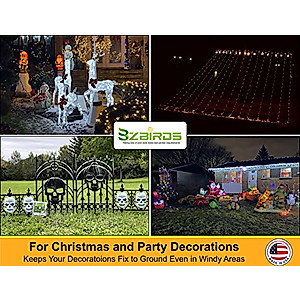 BzBirds USA Made 6 inch 11 Gauge Garden Landscape Staples Galvanized SOD Pins Lawn Stakes for Weed Barrier Fabric, Ground Cover, Holding Fence and Artificial Turf