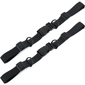 2 Pcs Adjustable Backpack Sternum Straps Chest Belt Hardness Strap with Anti-slip Fixed Clips and Quick Release Buckles for Camping Hiking Jogging(2 Pack /Black)