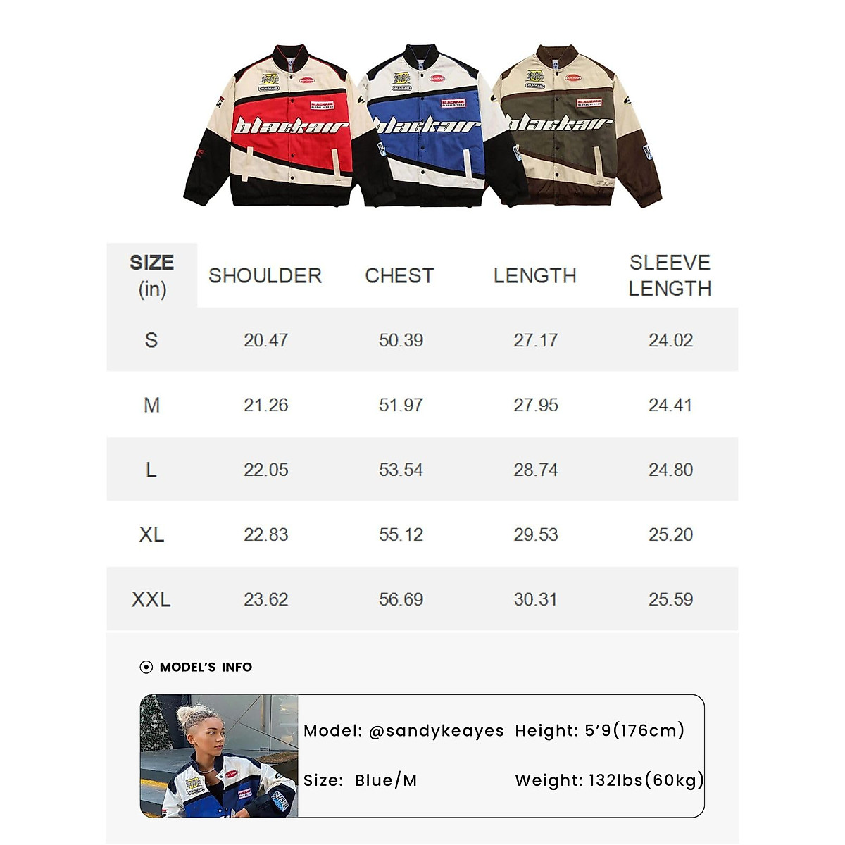 Aelfric Eden Blackair Men's Varsity Jackets Womens Bomber Jackets Vintage Motorcycle Racer Jacket