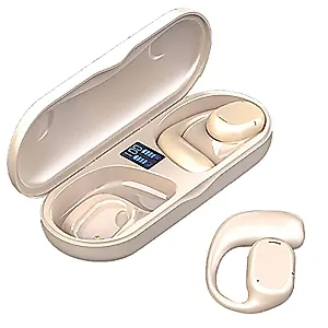 Over Ear Open Ear Earbuds Wrap Around with Ear Hook Wireless Bluetooth Bone Conduction Headphones Out of Ear Running Earbuds with Earhooks Sport Workout Earclip Wireless Bluetooth
