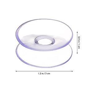 Zerodeko 10pcs Clear Bumpers Plastic Shims Double Sided Suction Cups Plastic Two Sided Suction Cups Glass Suckers Sucker Pad Without Hook Hanger Hook up Table Mat Mirror Desktop