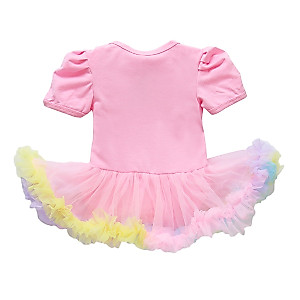 Newborn Baby Girls Cotton 3pcs/4pcs Set My 1st Easter Eggs Rabbit Bunny Romper Tutu Dress Outfits Short Sleeve Birthday Cake Smash Party Bodysuit Jumpsuit Playsuit Bowknot Leg Warmer Shoes Clothes