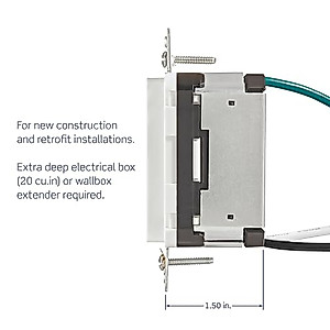 Leviton T5636-W 60W USB Dual Type-C Power Delivery In-Wall Charger with 15A Outlet, USB Charger for Laptops, Smartphones, Tablets, and More, White