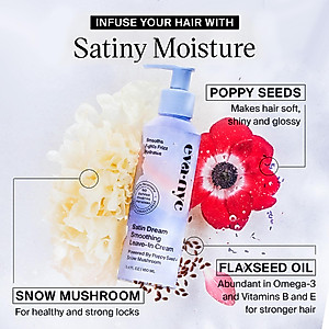 Eva NYC Satin Dream Smoothing Leave-In Cream for Thick Hair, Daily Softening Conditioner, GMO-Free Anti-Frizz, 5.4 fl oz