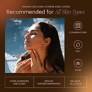 MAKARI Carotonic Extreme Body Lotion (17.6 oz) | Fights Excess Oil Production | Helps Fade Body Scars and Marks | Skin Brightening Formula | Helps Resist Aging and Promotes Healthy Radiance