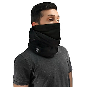 ActionHeat 5V Battery Heated Fleece Balaclava Face Mask Men - Winter Face Mask for Cold Weather, Unisex Heated Hat, One Size Black