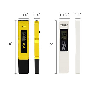 Water Quality Tester, Digital TDS, EC & Temperature Meter 3 in 1 and Digital PH Meter, 0-9999ppm