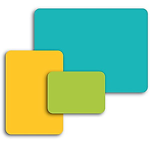 Cut N' Funnel Citrus Berry Non-Slip Flexible Plastic Cutting Board Mats 3 Pack of Assorted Sizes & Colors Made in the USA BPA Free Dishwasher Safe