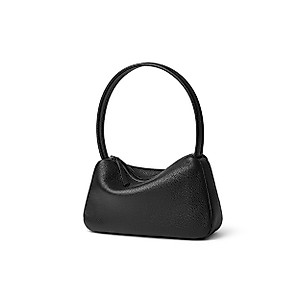Daiblueland Small Leather Shoulder Bag For Women Premium Top Handle Tote Purse With Zipper Closure