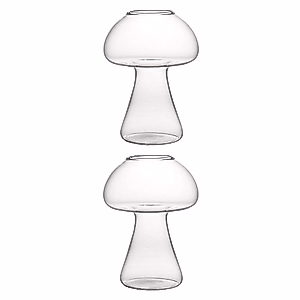 generic 2PCS Mushroom Shape Cocktail Glass Creative Glass Goblet Novelty Drink Cup Clear Dessert Ice Cream Cup Decoative Martini Glass for for Party Home 6183055TESX201HYNC5H 13X8.5CM