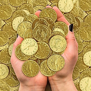 Easter Gold Chocolate Coins – 600g Bulk Candy Bag – Delicious Premium Belgian Chocolate Gold Candy for Kids and Adults – Individually Wrapped Chocolate Milk Coins (Aprox, 115 Coins) – Ideal For Impressing Your Guests