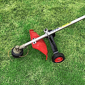 KALAWW Adjustable String Trimmer Support Wheel Attachment 26mm(1 inch) and 28mm(1.1 inch) for Weed Trimmer Gas String Trimmer Petrol/Electric Brushcutter Strimmer