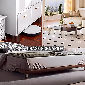 Furniture Raisers Bed Risers - 1 Inch Wooden Circle Heavy Duty Furniture Height Extenders Lifts for Sofa Couch Desk Chair Table Base Raising Space,with Silicone Non-Slip Pad, Pack of 4