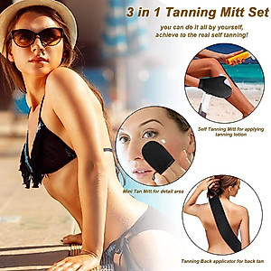 Self Tanning Mitt Applicator- Tanning Mitts Self Tanner Mitt Applicator Self Tanning Glove for Self Tan Mitt Self Tanner Mit, No Slide Off Self Tanner Glove Spray Tan Mitt Soft Self Tan Mit