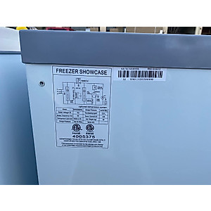 Chest Freezer for Supermarket Glass sliding Door 58" White Showcase Freezer Curve Display Top w/Storage Baskets - 18 Cu.Ft SDSC500