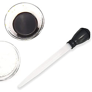 HEIGOO Turkey Baster,30 ml Strong-Suction Plastic Rubber Meat Baster,Used for Cleaning Fish Tanks,Watering Plants,Seasoning in Kitchen Cooking,Transparent