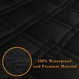 ATCHSAMA Car Seat Cover, Back Seat Covers for Dogs Waterproof Car Seat Protector Heavy Duty Scratchproof Backseat Cover with Side Flap for Cars, Suvs & Trucks, Black