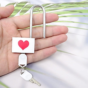 Honbay Red Love Lock Padlock with Keys