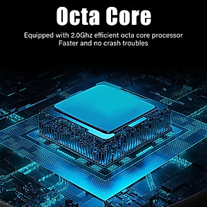 DAUERHAFT 10.1 Inch Tablet, 2.4G 5G WiFi Portable Tablet Dual Cameras 8 Core CPU for Home for Android 12 (US Plug)