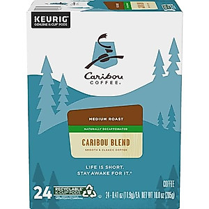 Caribou Coffee Decaf Blend K-Cup, 24 Count (Pack of 1)