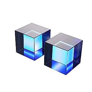 LONGWIN Crystal Bookends Decorative Heavy Duty Book End for Shelves Non Skid Bookends Book Stopper for Heavy Books - Teacher Appreciation Gifts Pack of 1 Pair