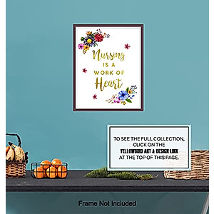 Nurse Wall Art Decor Poster - Appreciation Gift for Registered Nurse Practitioner, RN, Physician Assistant, PA, LPN, LVN, RNA, CNA - Medical Decoration for Hospital, Doctor Office - 8x10 UNFRAMED