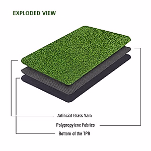 MAYSHINE Artificial Grass Door Mat Indoor/Outdoor rug Green Turf Perfect For Multi-Purpose Home Entryway Scraper Doormat dog Mats 17x29.5 Inches