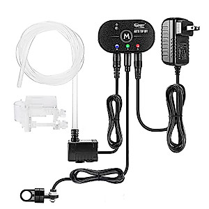 hygger Aquarium Alarm Auto Top Off Kit, Fish Tank Smart ATO Water Pump Auto Refill Water and One-Key Drain Water, Water Level Monitor Two Pairs of Protection Sensors for Saltwater Freshwater Tank